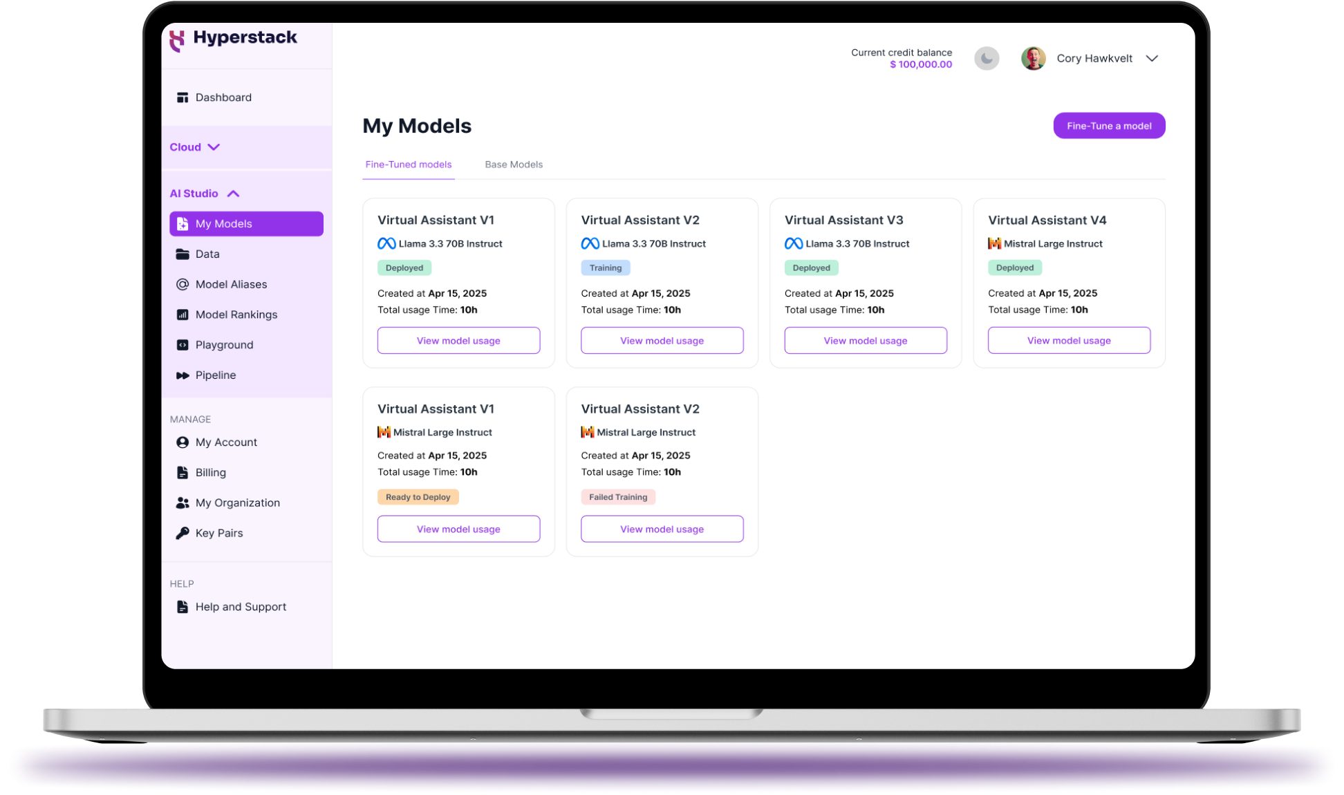Hyperstack AI Studio I End-to-End Gen AI Platform